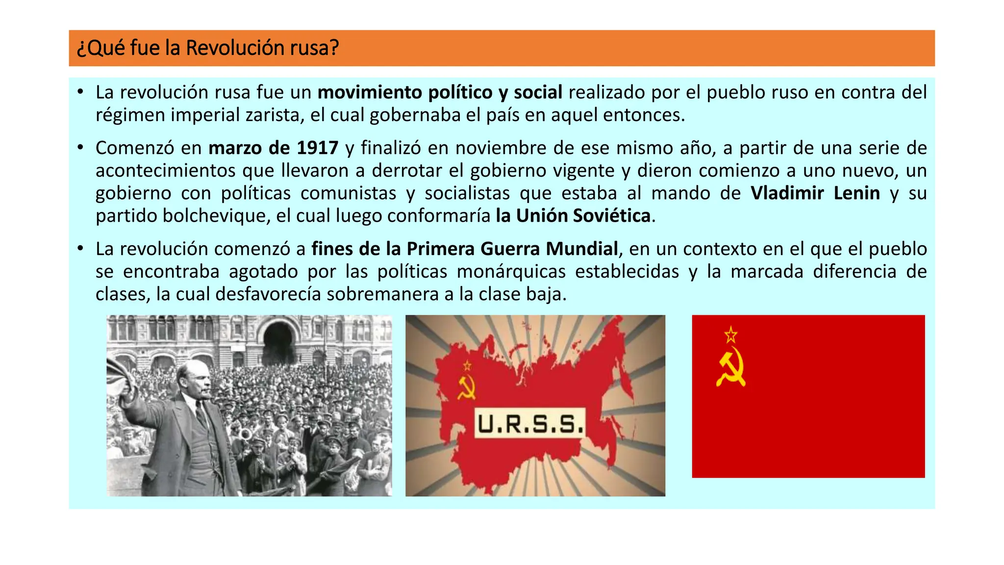 La revolución en Rusia de 1917, la caída del Zarismo | PPT