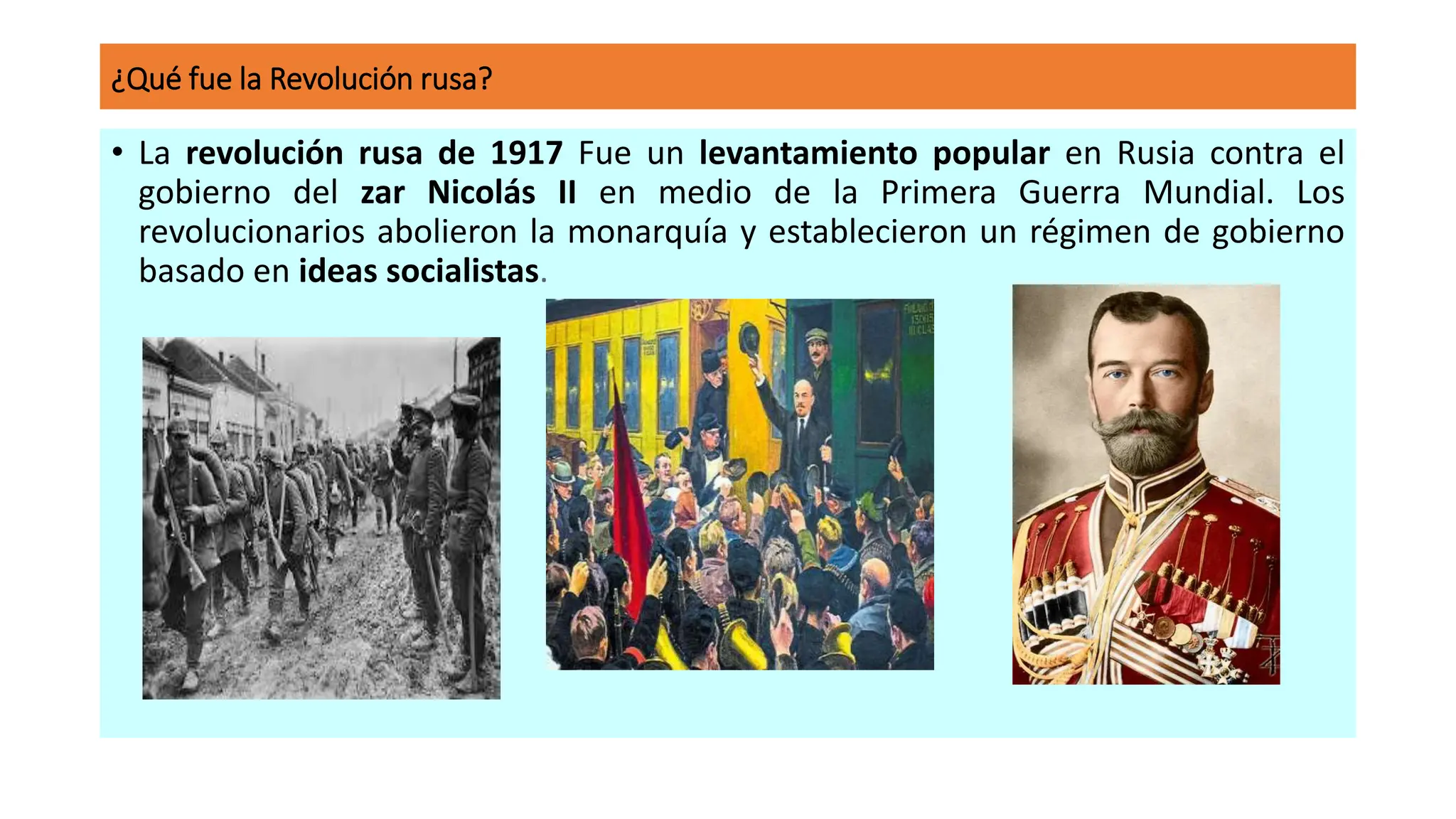 La revolución en Rusia de 1917, la caída del Zarismo | PPT