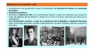 La revolución en Rusia de 1917, la caída del Zarismo | PPTX