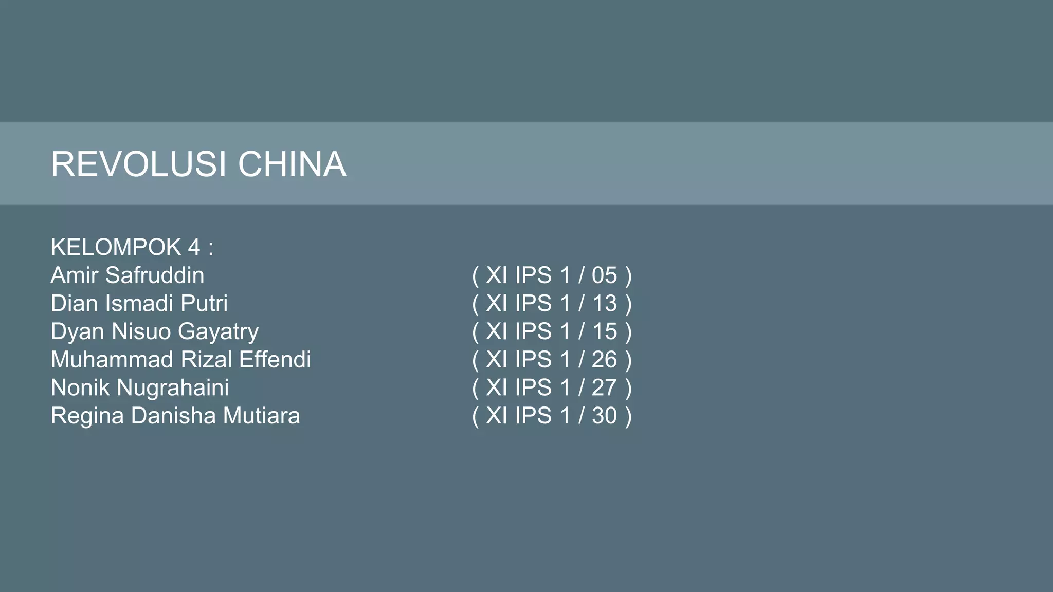 Revolusi china | PPTX