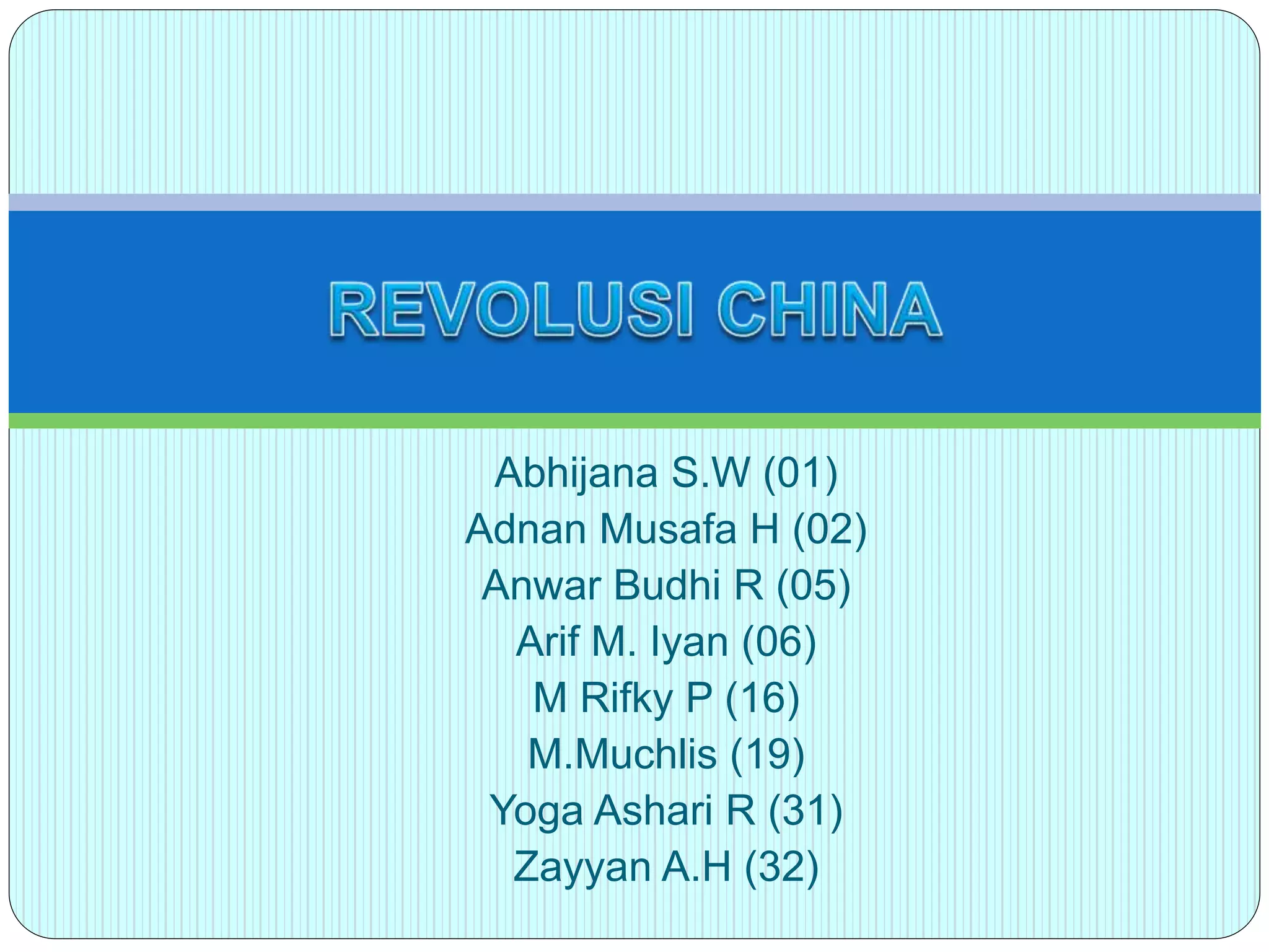 Revolusi china | PPTX
