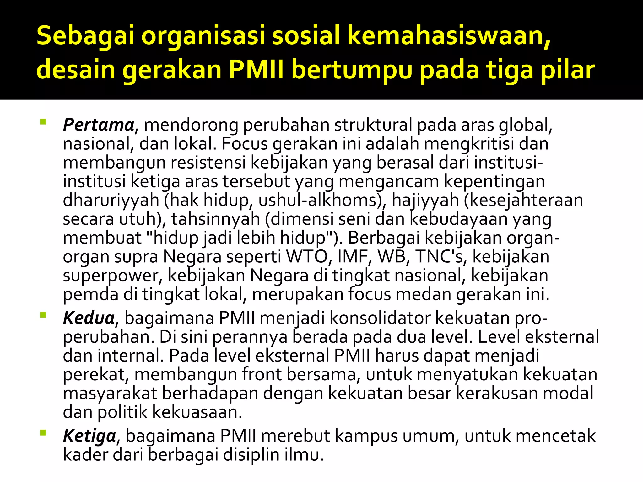 Revolusi Kepemimpinan Gerakan PMII | PPT
