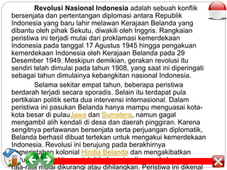 Revolusi nasional indonesia | PPTX