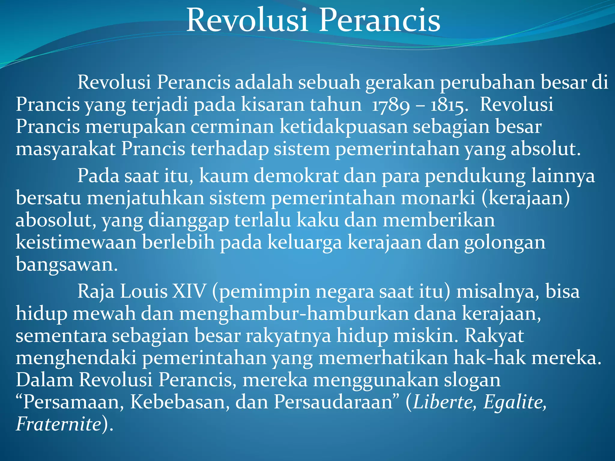 Revolusi perancis | PPTX
