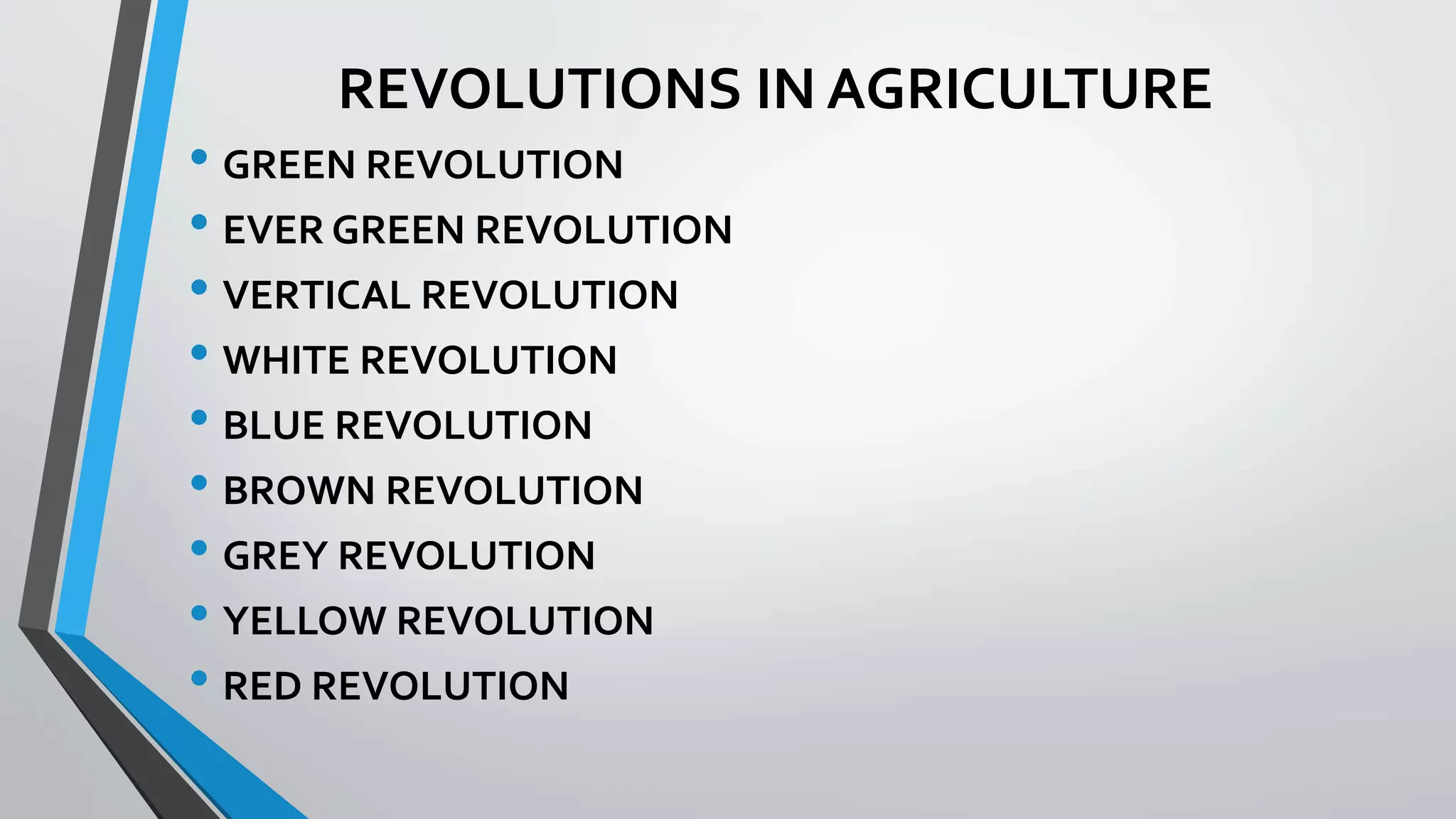 Important Revolutions in agriculture | PPTX