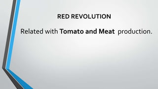 Important Revolutions in agriculture | PPTX