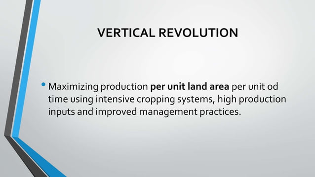 Important Revolutions in agriculture | PPTX | Agriculture | Industries