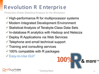 Revolution R Enterprise - 100% R and More | PPT