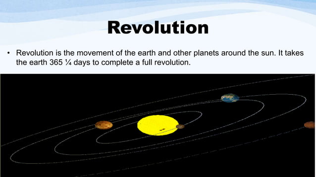 Revolution and rotation | PPT