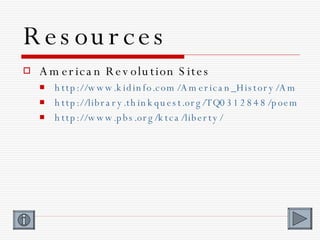 Revolutionary War Poetry Final | PPT | Poetry | Books and Literature