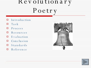 Revolutionary War Poetry Final | PPT | Poetry | Books and Literature