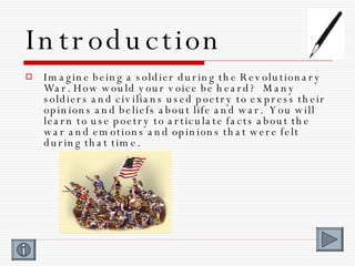 Revolutionary War Poetry Final | PPT
