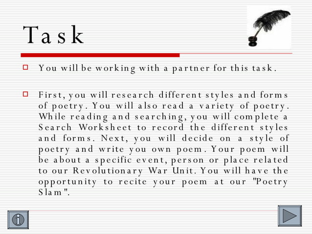 Revolutionary War Poetry Final | PPT