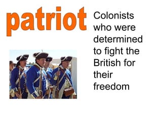 Revolutionary War Words | PPT