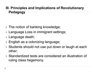 Revolutionary critical pedagogy in langauge education | PPT