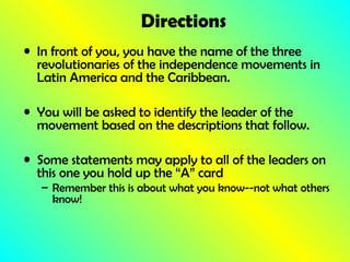 Revolutionary leaders review | PPT