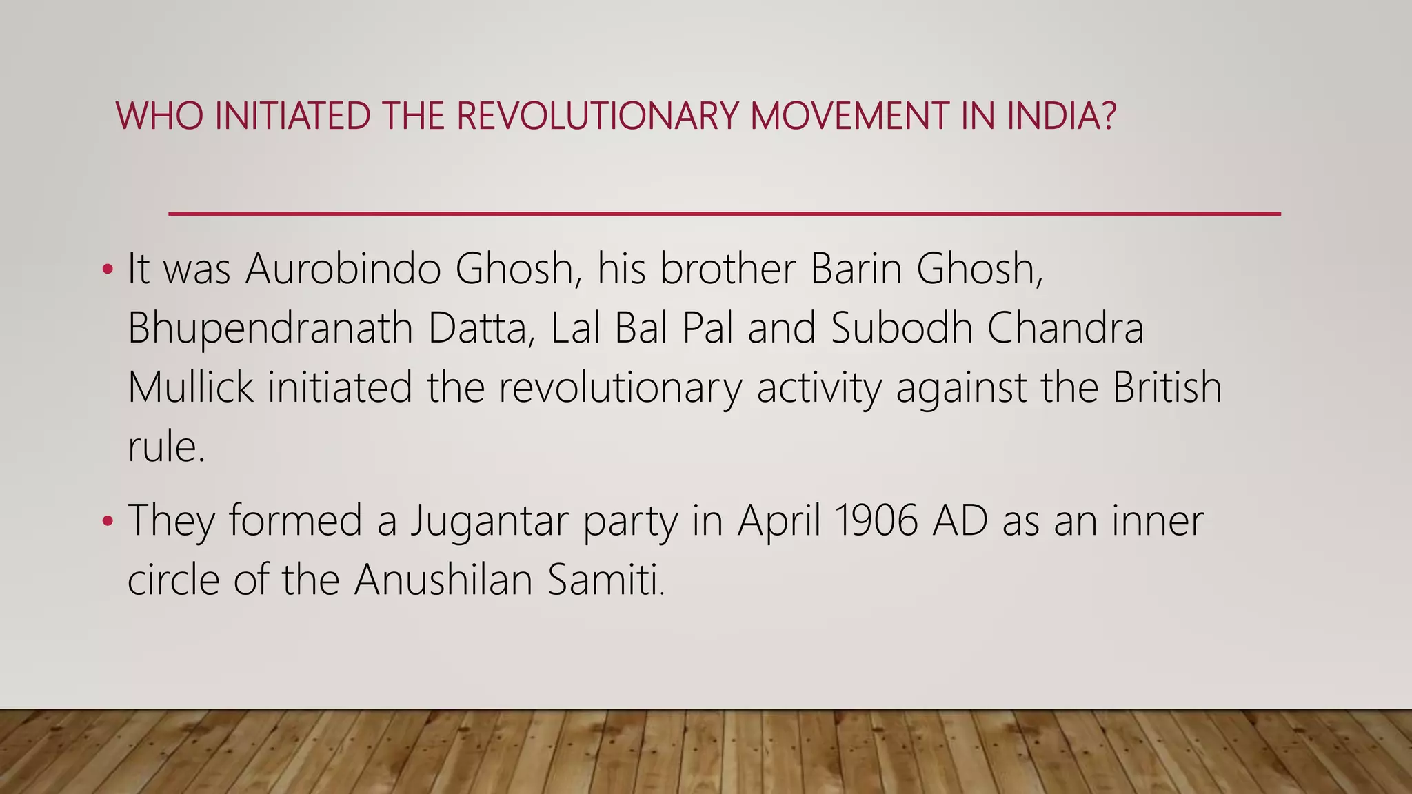 Revolutionary Nationalism in India | PPTX