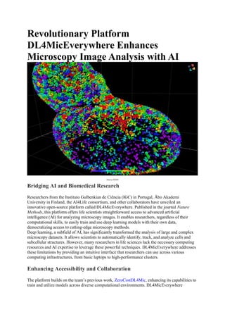 DL4MicEverywhere: Revolutionizing Microscopy Image Analysis with Open ...