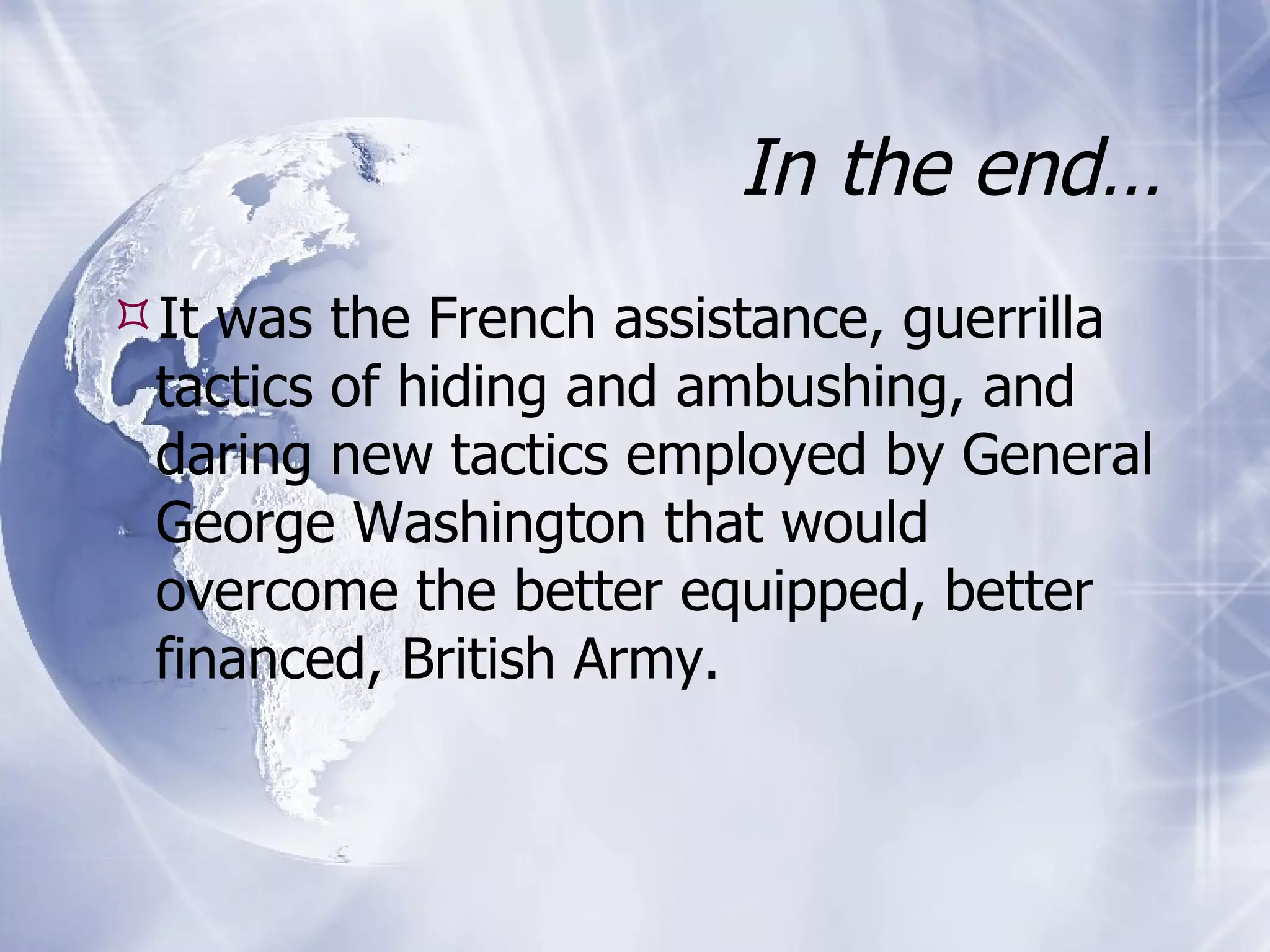 Revolutionary war | PPT | Death, Injury, or Military Conflict ...