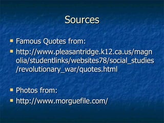 Revolutionary War Famous Quotes | PPT
