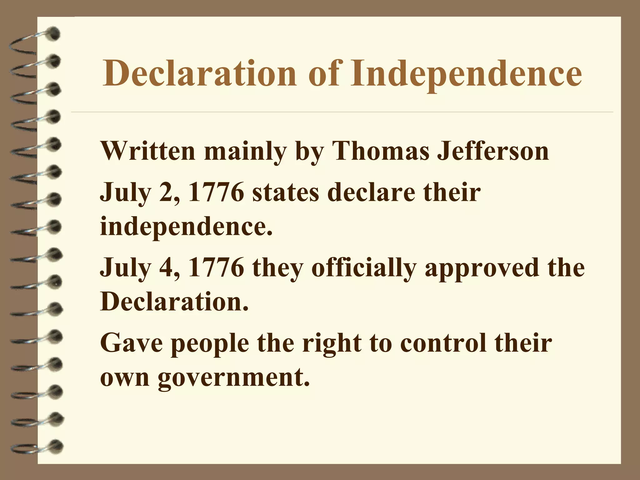 Revolutionary war (social studies) | PPT