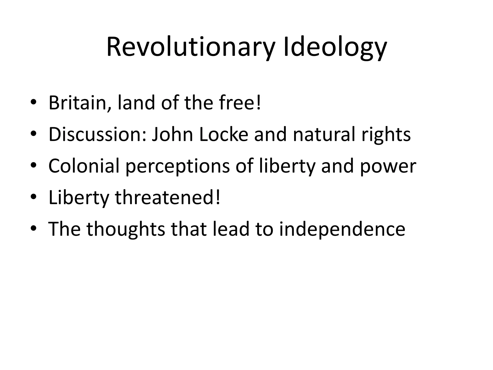 American History - Revolution Ideology | PPTX