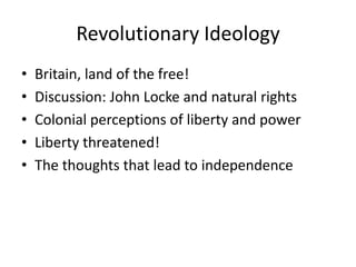 American History - Revolution Ideology | PPTX