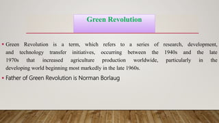 Different Revolution in agriculture | PPTX