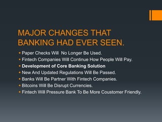 Revolution in banking industry | PPTX