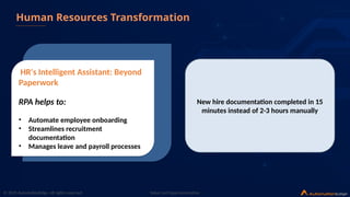 RPA's Transformation of Back-Office Operations | PPT
