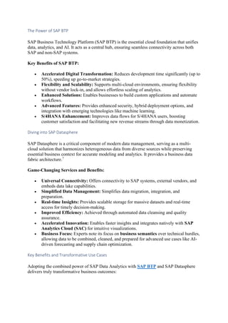 Revolutionize Your Business Mastering SAP Data Analytics with SAP BTP ...