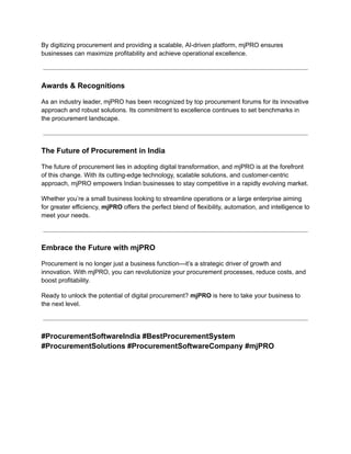 Revolutionize Your Procurement Process with mjPRO – India's Leading Procurement Software.pdf