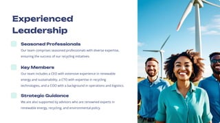 Revolutionizing Wind Turbine Reuse and Recycling Pitch Deck Template | PDF