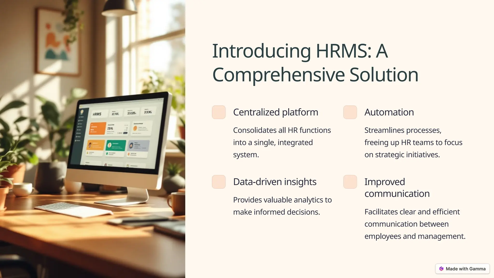 Revolutionizing Workforce Management with HRMS Solutions | PPTX