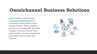 Transforming Communication: Cequens' Cutting-Edge API Solutions | PPT