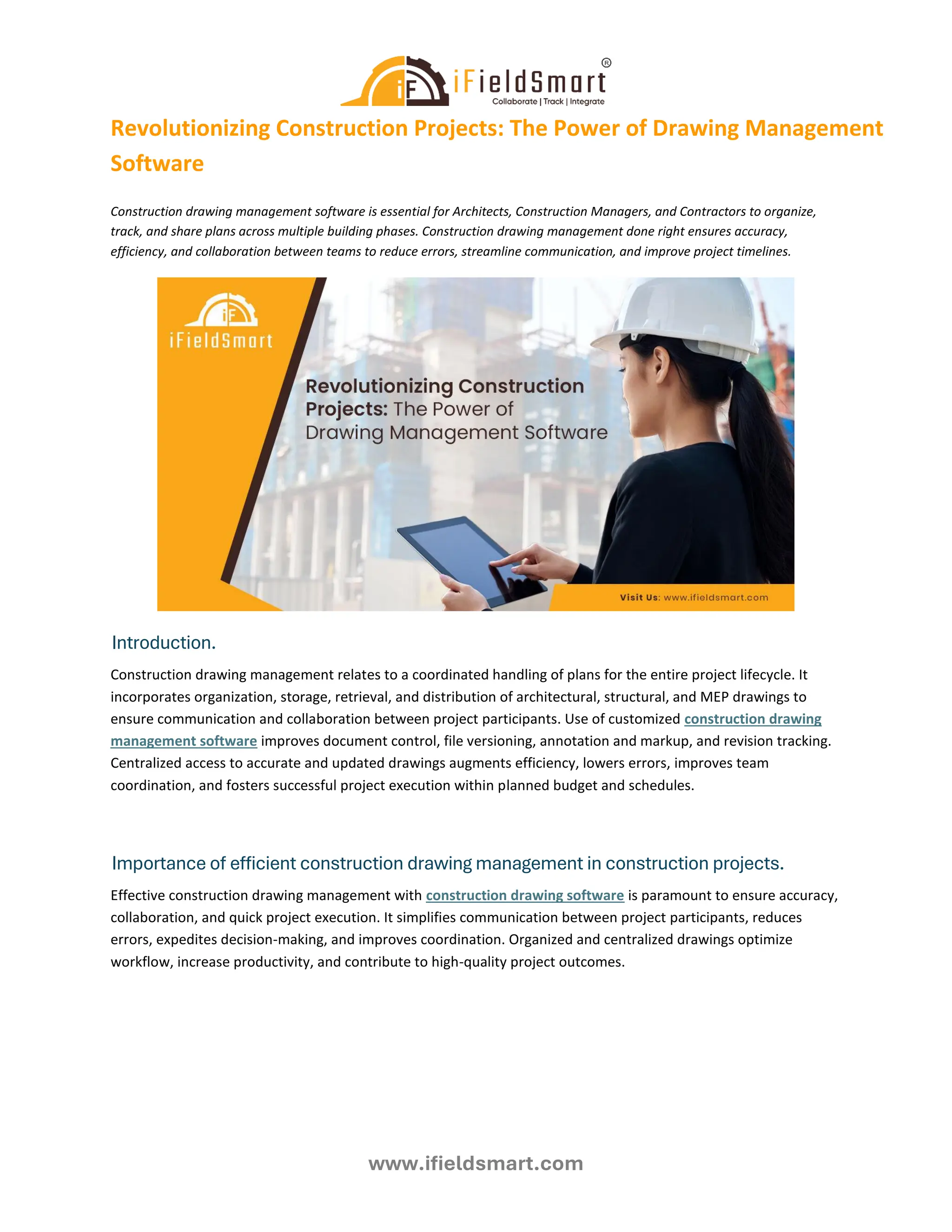 Revolutionizing Construction Projects The Power of Drawing Management ...