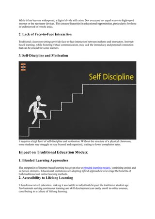 Revolutionizing Education: A Deep Dive into Internet-Based Learning | PDF