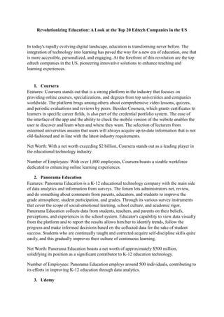 Revolutionizing Education A Look at the Top 20 Edtech Companies in the US.docx