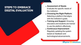 Revolutionizing Education Through Digital Evaluation | PPT