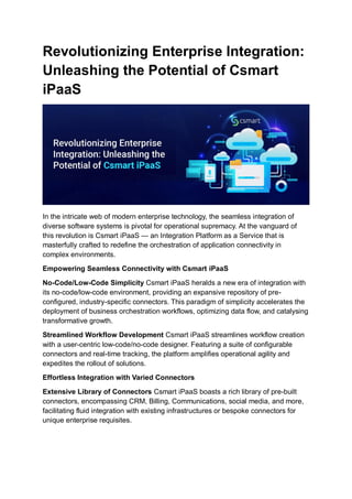 Revolutionizing Enterprise Integration Unleashing the Potential of ...