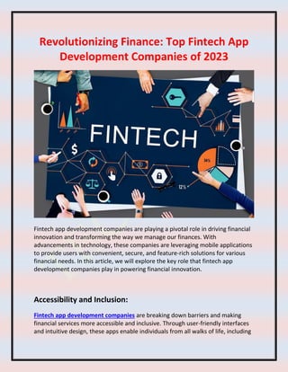 Revolutionizing Finance Top Fintech App Development Companies of 2023.pdf