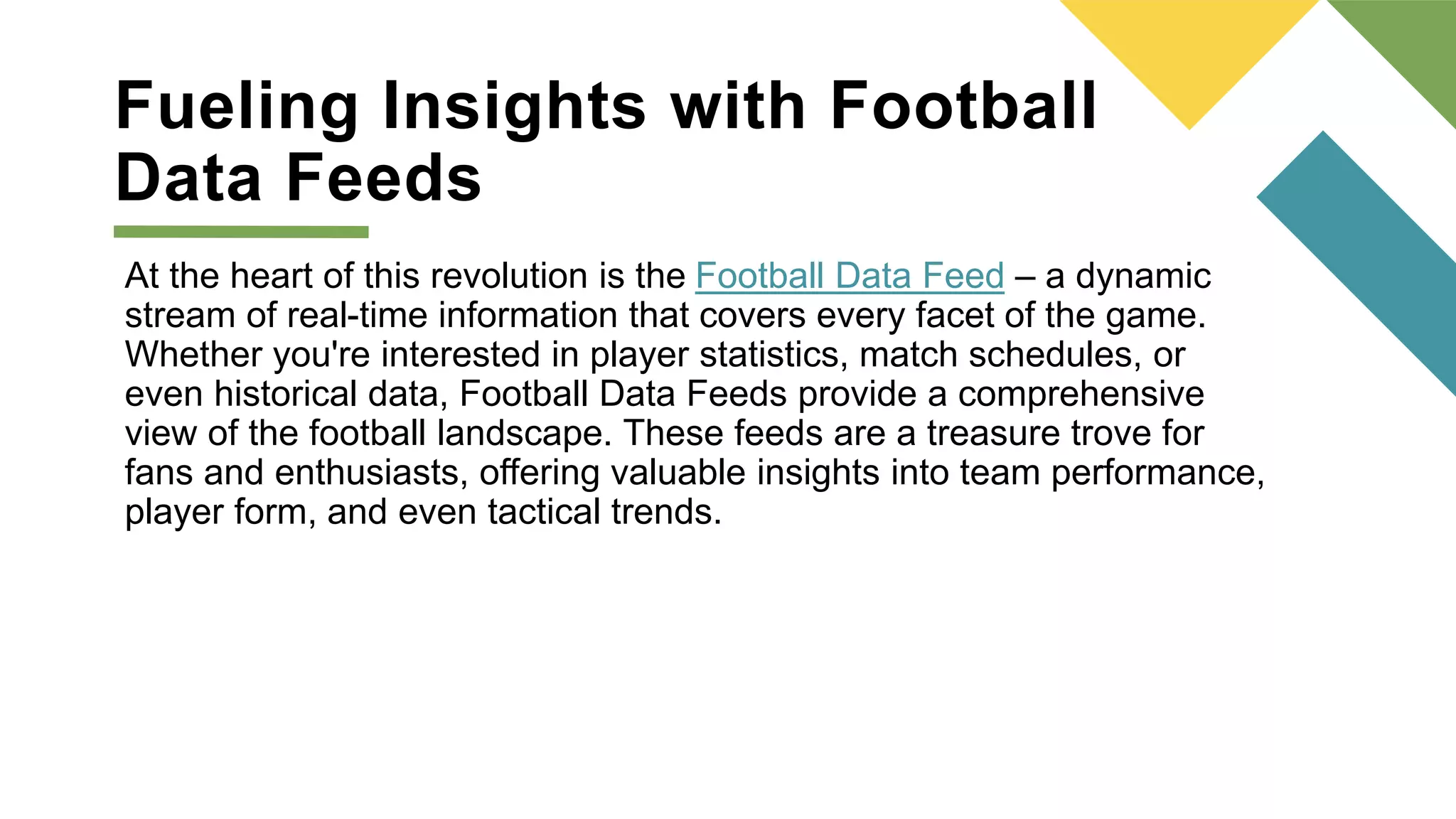 Revolutionizing Football Fan Experiences | PPTX