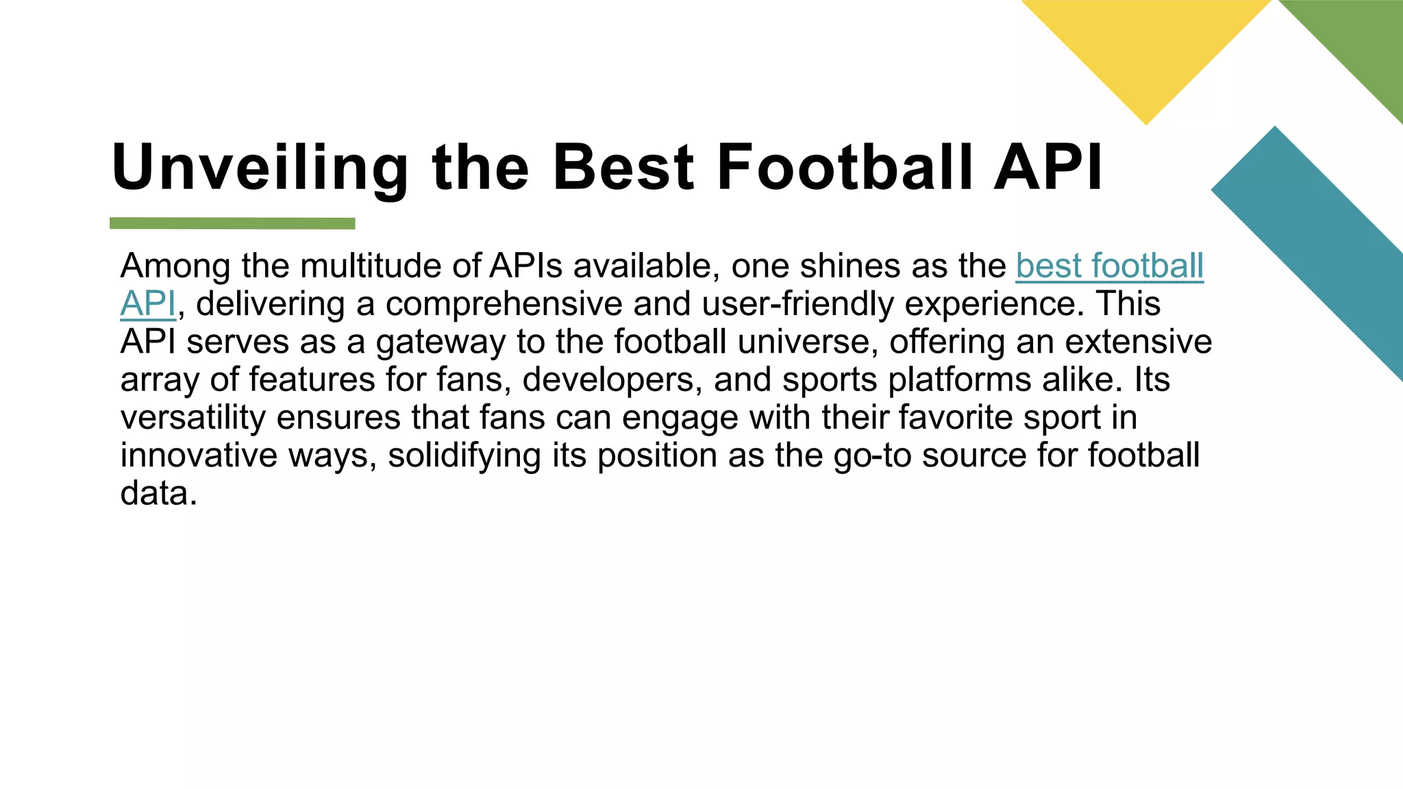 Revolutionizing Football Fan Experiences | PPTX