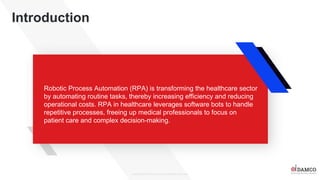 Revolutionizing Healthcare with RPA Significance, Benefits, and Use Cases.pdf | Robotics ...