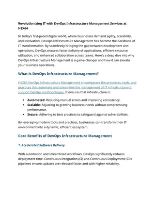 Revolutionizing IT with DevOps Infrastructure Management Services at HEX64.docx