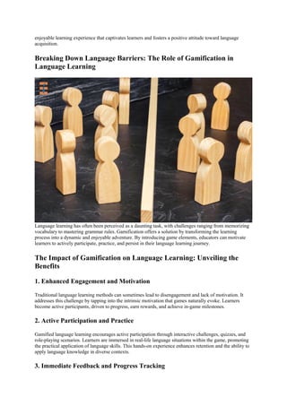 Revolutionizing Language Learning: The Power of Gamification in Language Learning | PDF ...