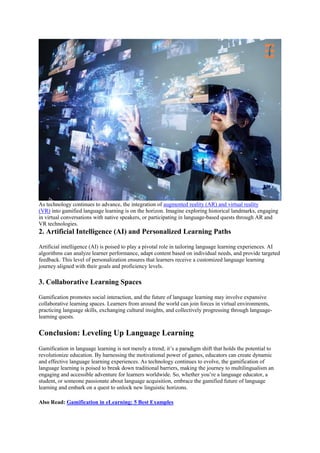Revolutionizing Language Learning: The Power of Gamification in Language Learning | PDF ...