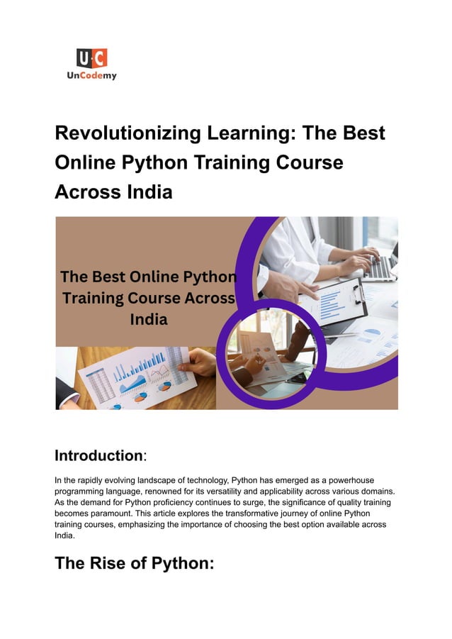 Revolutionizing Learning_ The Best Online Python Training Course Across India.pdf