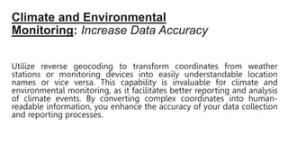 Revolutionizing Location Services Introducing Ambee's Geocoding and Reverse Geocoding API | PPT