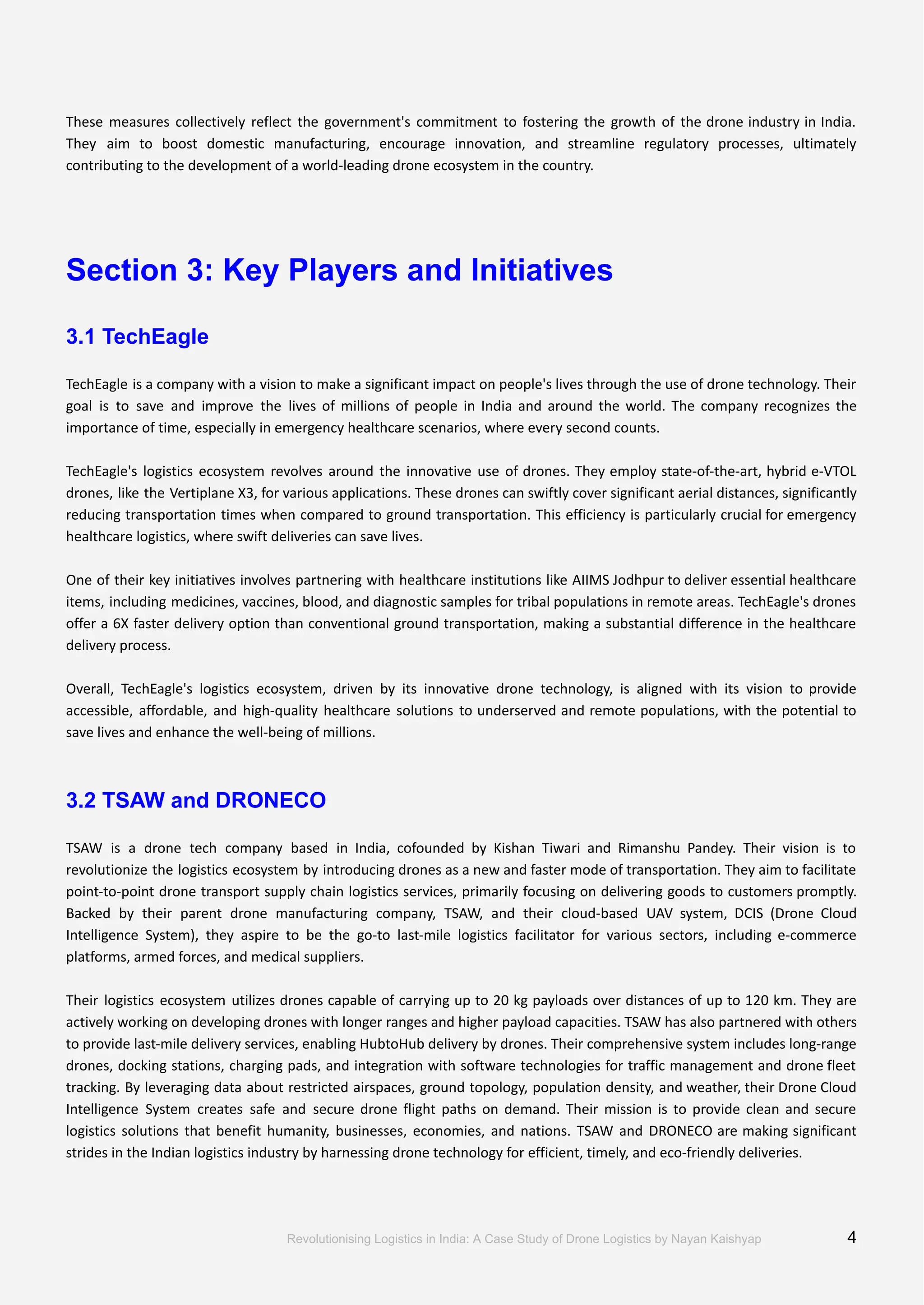 Revolutionizing Logistics in India_ A Case Study of Drone Logistics | PDF